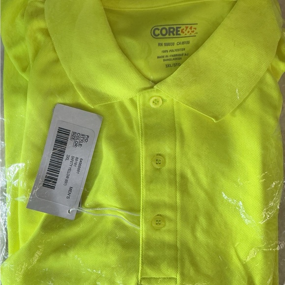 Core 365 | Shirts | Core Mens Neon Yellow Polo Shirt | Poshmark